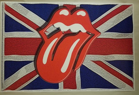 The Rolling Stones British Flag Poster Digital Print Union | Etsy