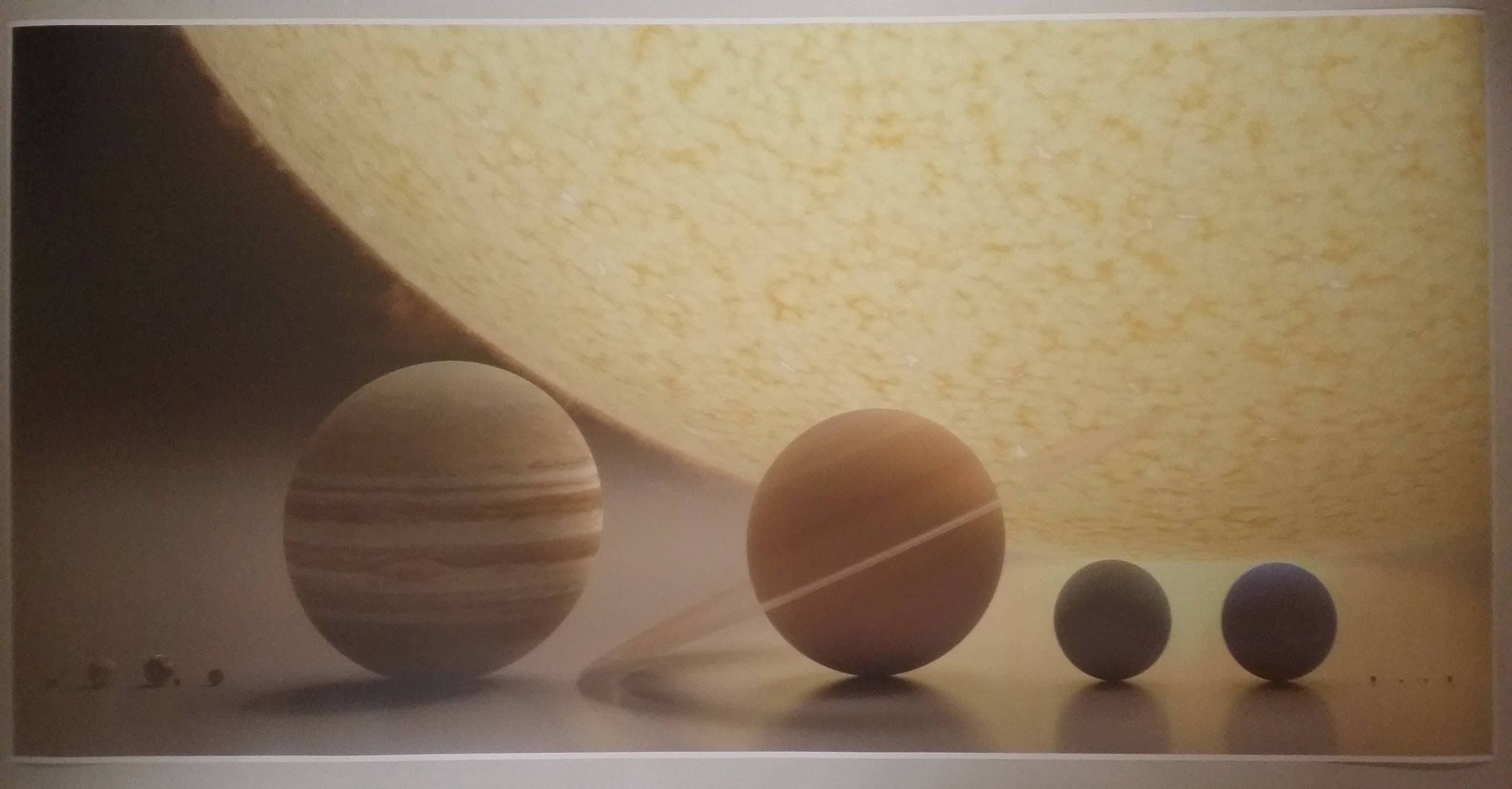 Solar System Scale Art Poster Model Science Planets Earth Sun | Etsy