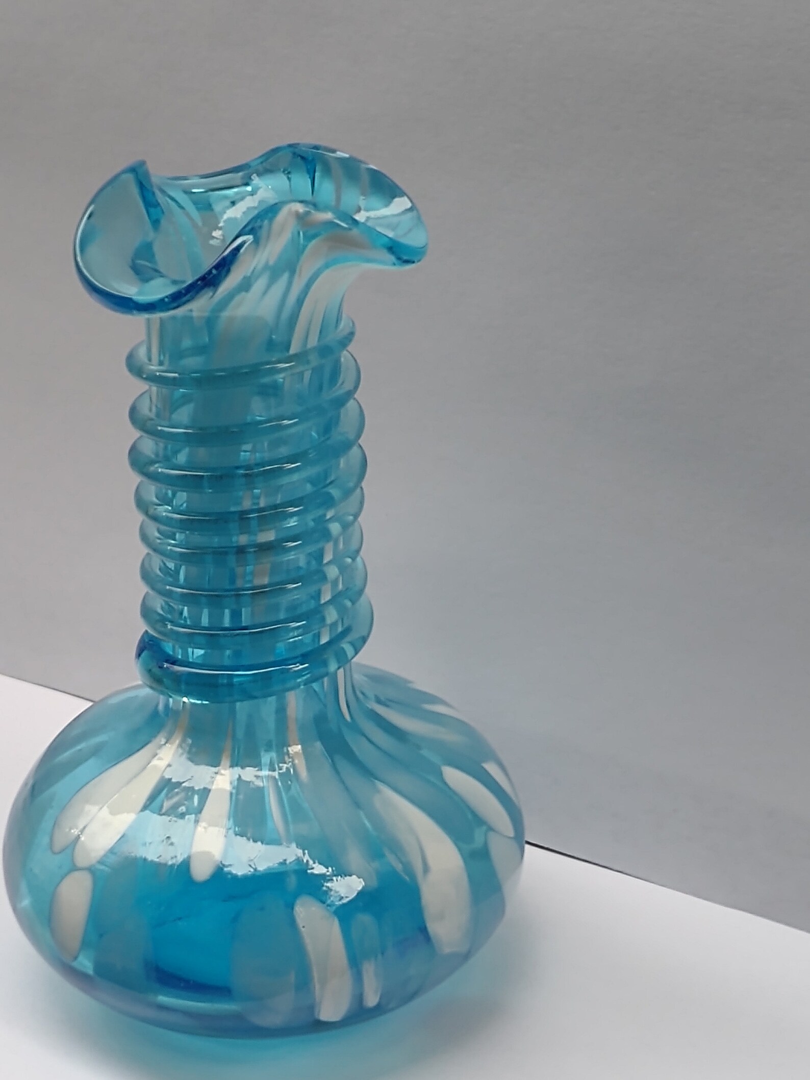 Vintage Turquoise Blue Vase - Etsy