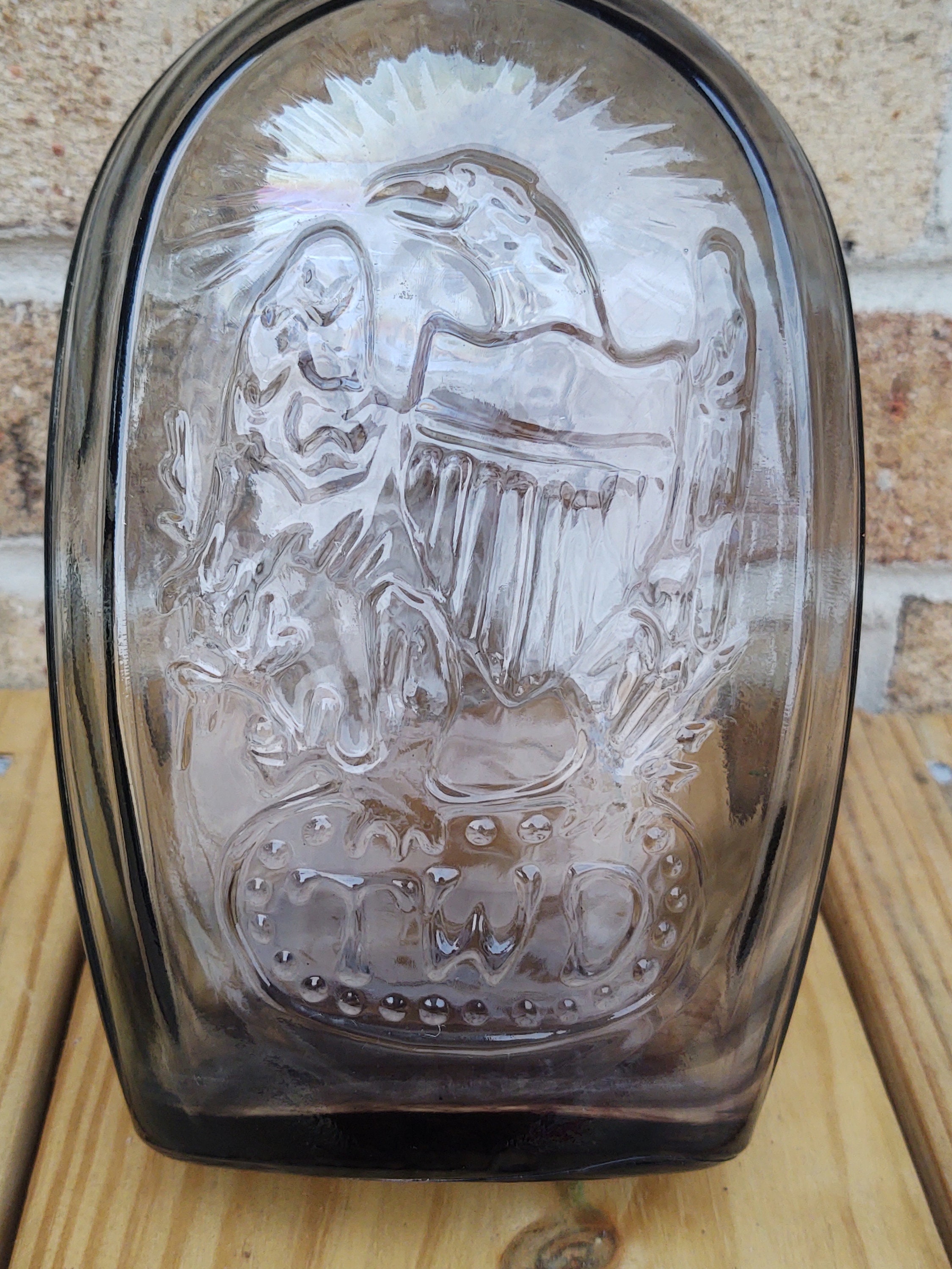 Vintage Franklin TWD Glass Bottle - Etsy