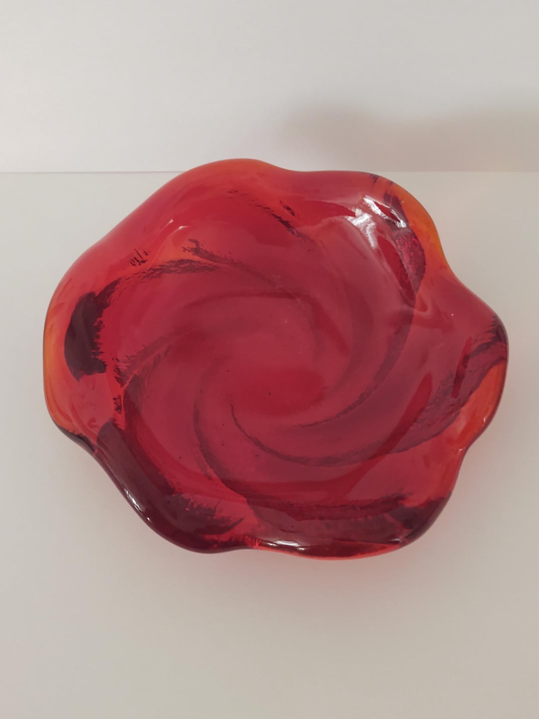 Vintage Ruby Red Candy Dish - Etsy