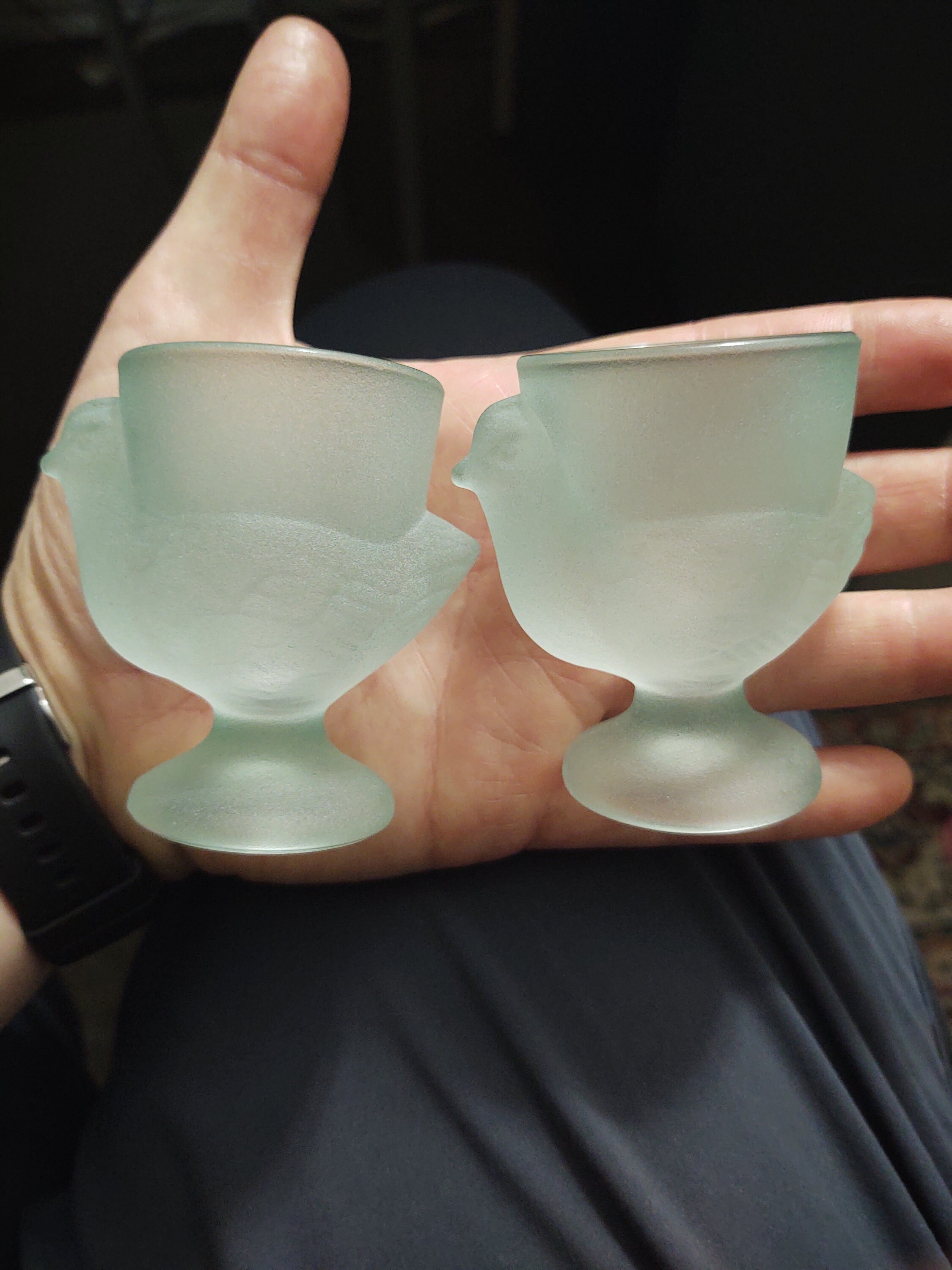 Vintage Frosted Mint Green Glass - Etsy