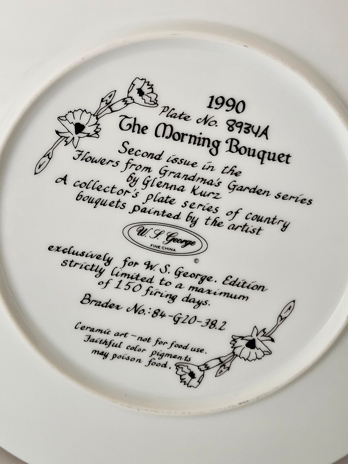 Vintage Morning Bouquet Plate - Etsy