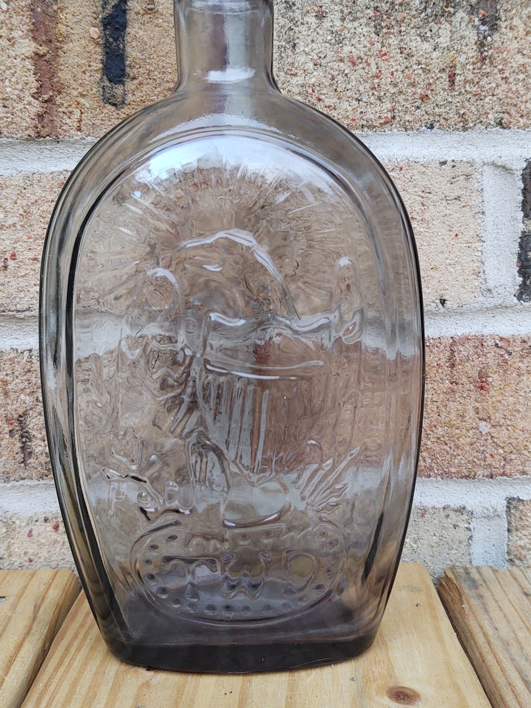 Vintage Franklin TWD Glass Bottle - Etsy