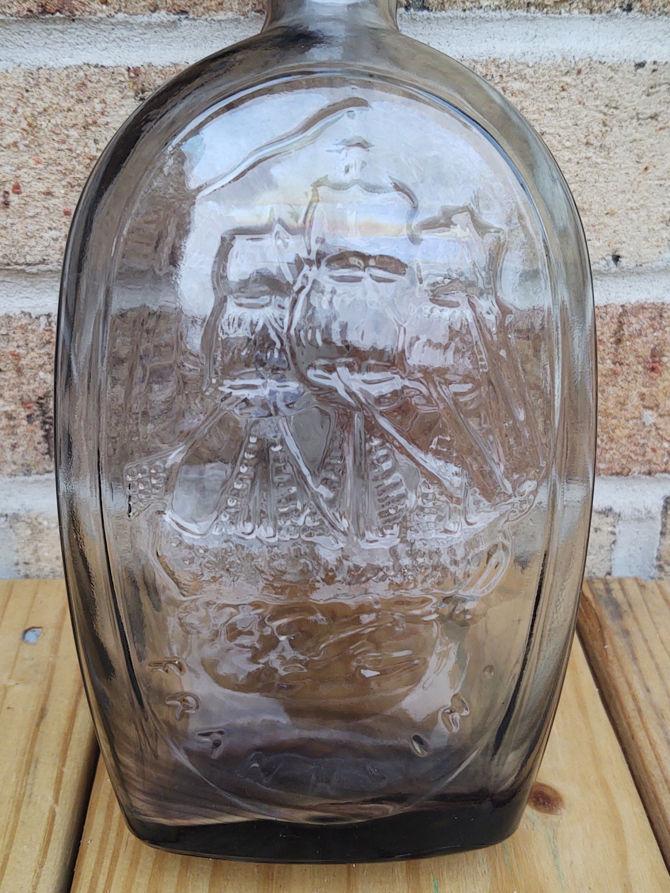 Vintage Franklin TWD Glass Bottle - Etsy