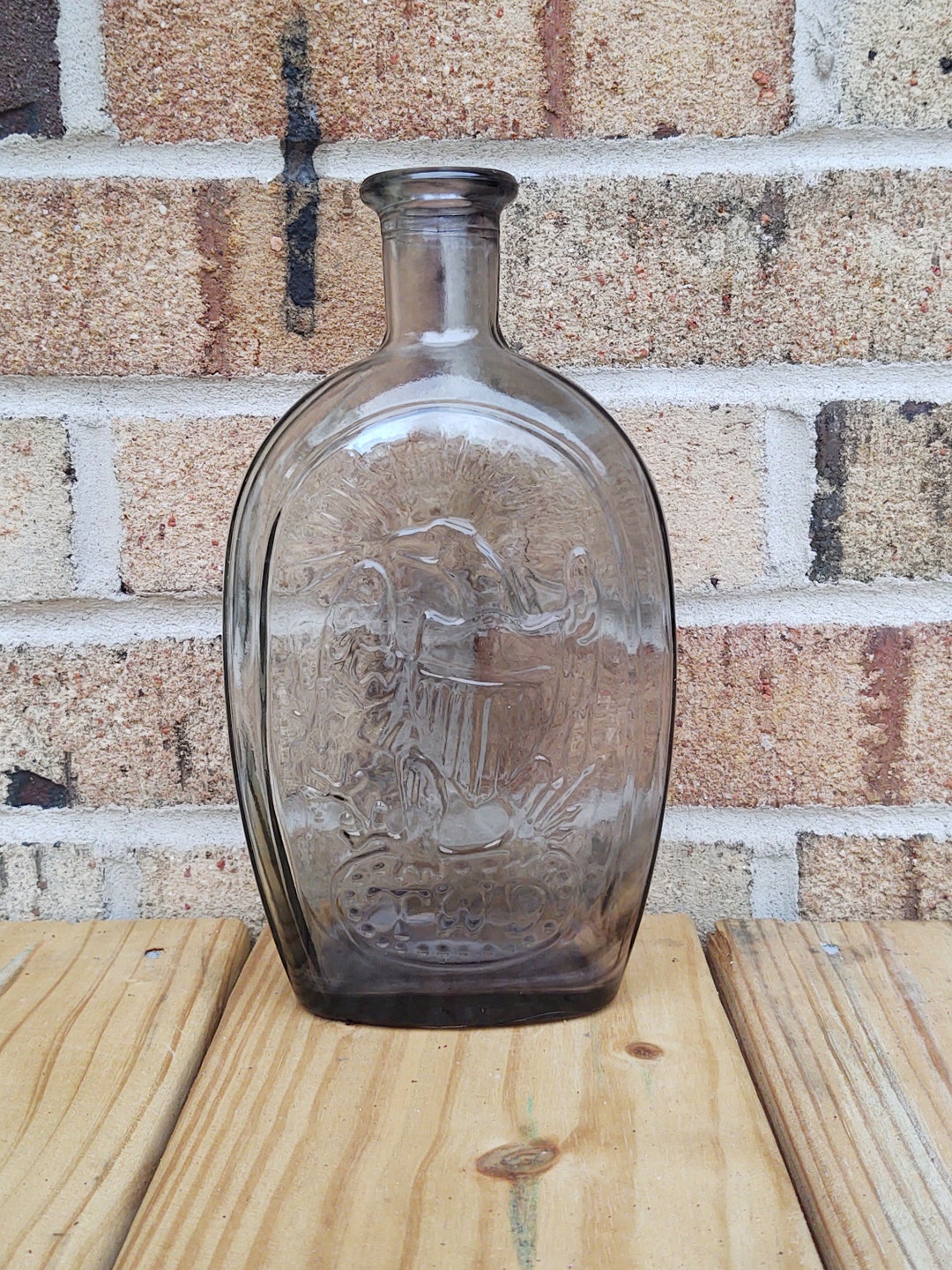 Vintage Franklin TWD Glass Bottle - Etsy