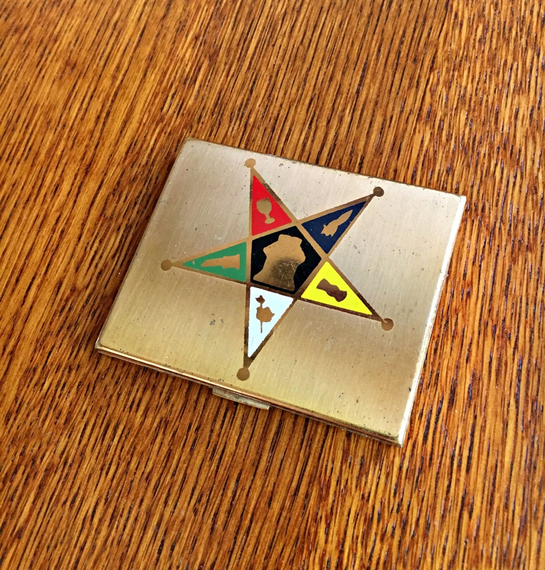 Vintage Ladies Fraternal Order of the Eastern Star Compact ~ OES ...