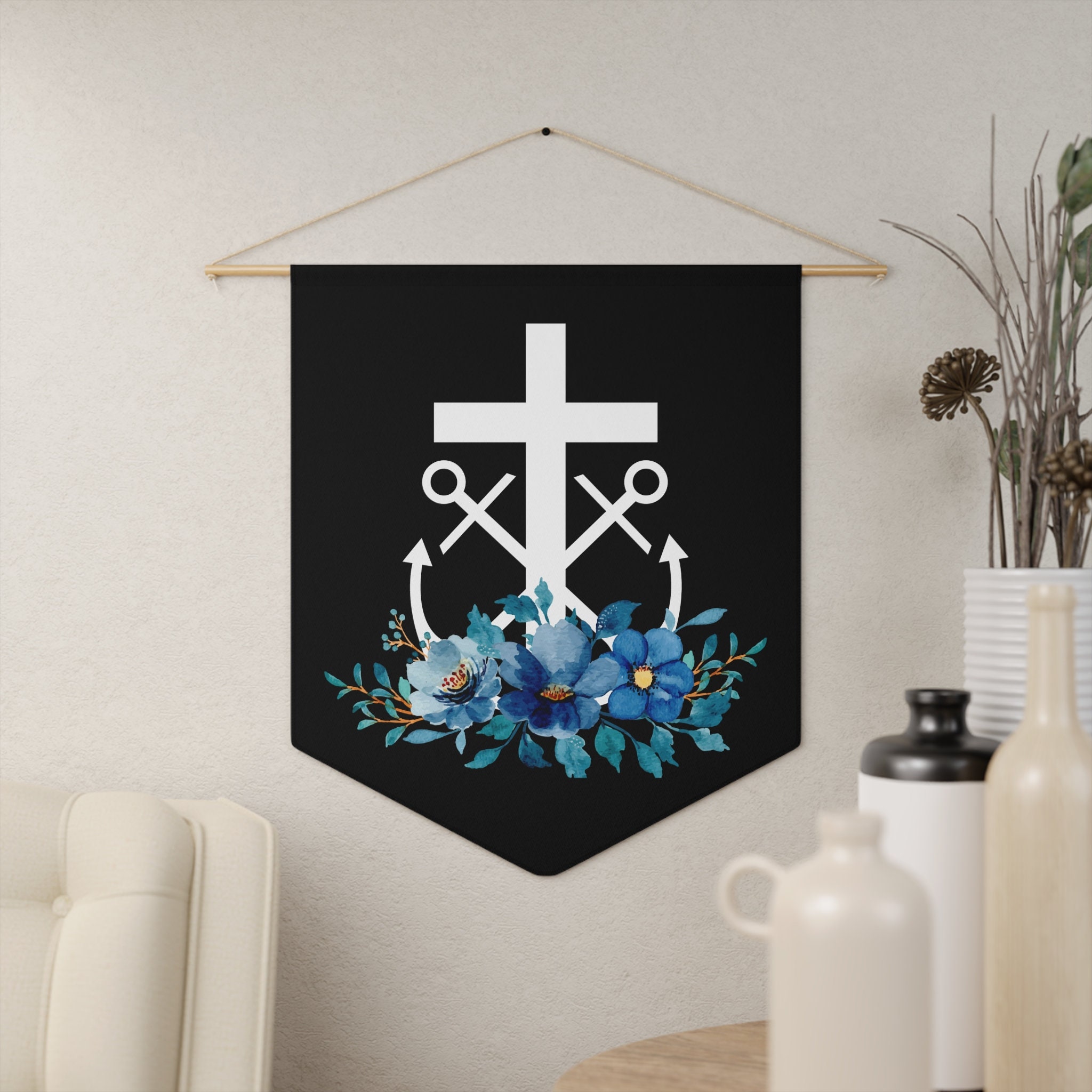 Cross and Anchors Banner, Ave Crux Spes Unica Pennant, Congregation of ...