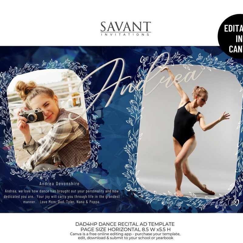 Dance Recital Program Ad - Etsy