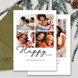 Canva Christmas Card Template, Happy Holidays, DIY Editable Holiday ...