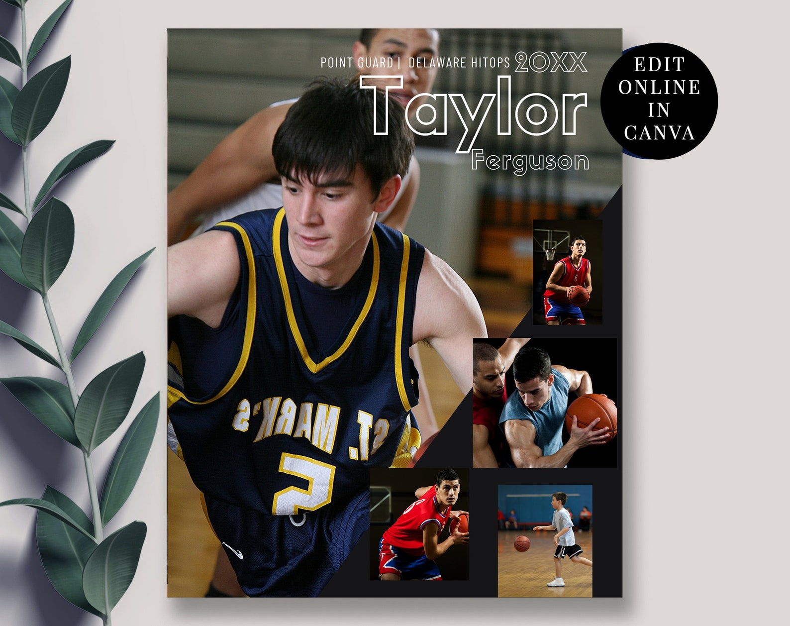 Sports Poster Template Personalized Basketball Template, Sports Photo ...