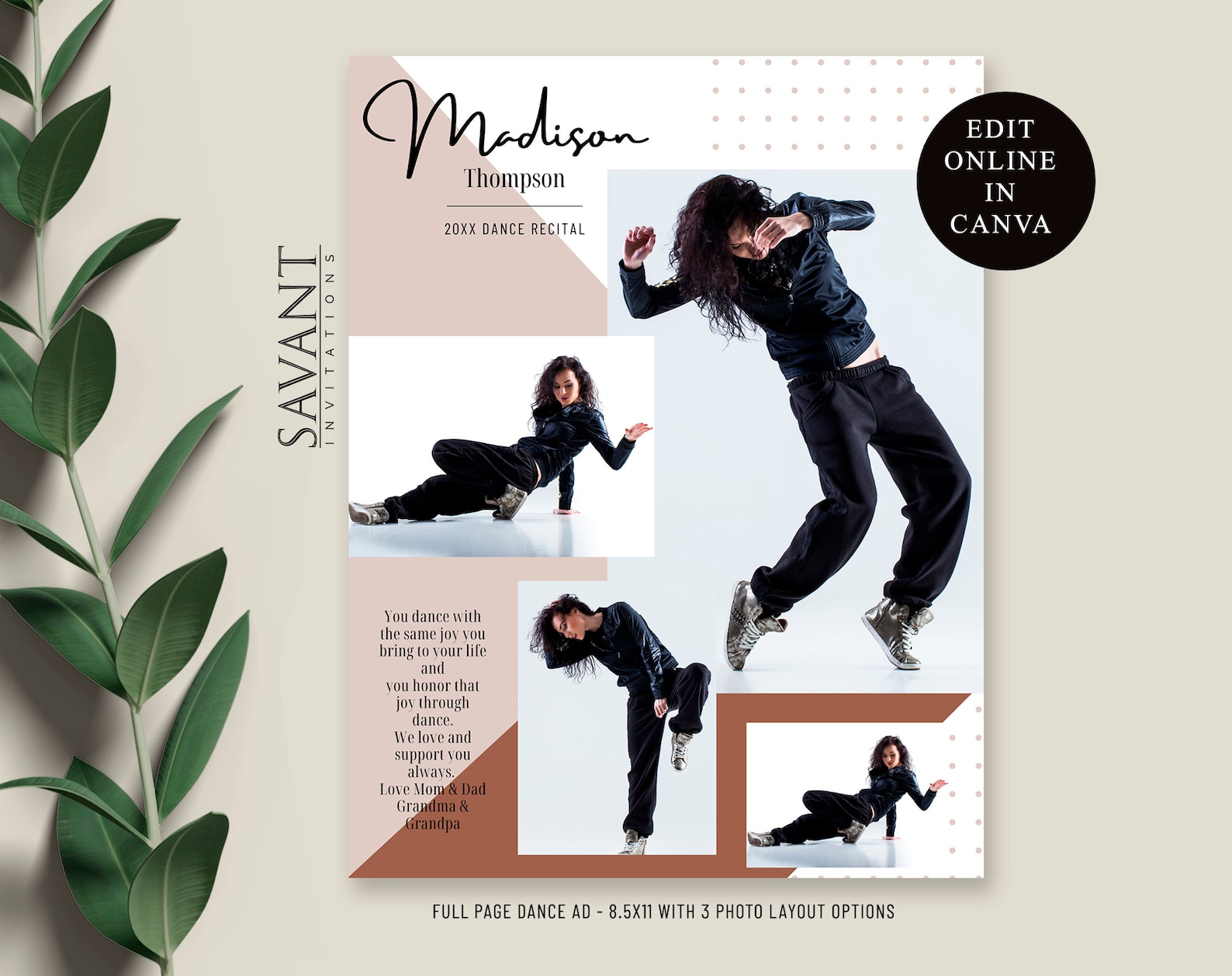 Dance Recital Ad Template Dance Recital Program Ad - Etsy
