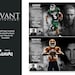Yearbook Half Page Football Graduation Tribute Ad Page Template ...