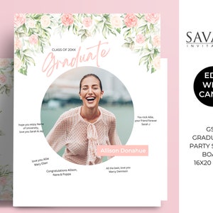 Graduation Party Sign Template - Signing Board - Welcome Sign for Your ...