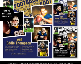 Football Program Ad - Etsy