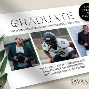 Personalized Graduation Senior Invitation Announcement Card, Grad ...