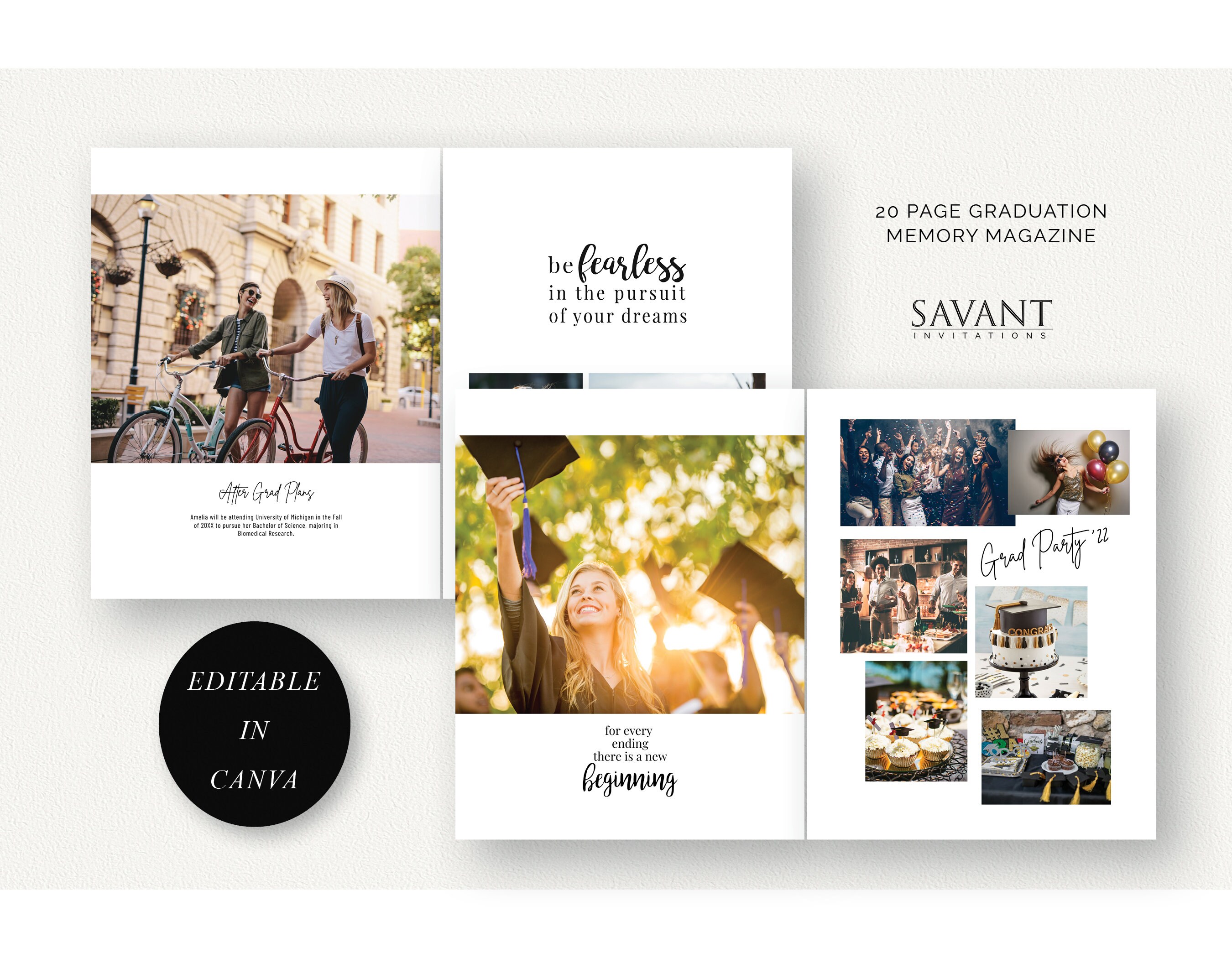 Custom Graduation Magazine Template Memory Magazine for - Etsy