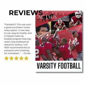 Football Program Template - Senior Night Template - US Letter Magazine ...