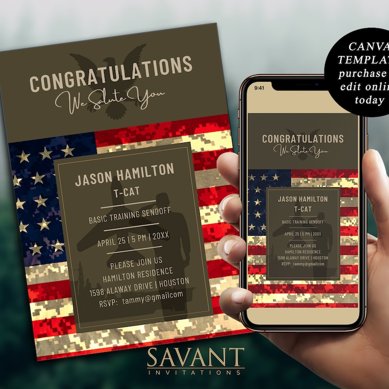 Military Promotion Invitation - Etsy