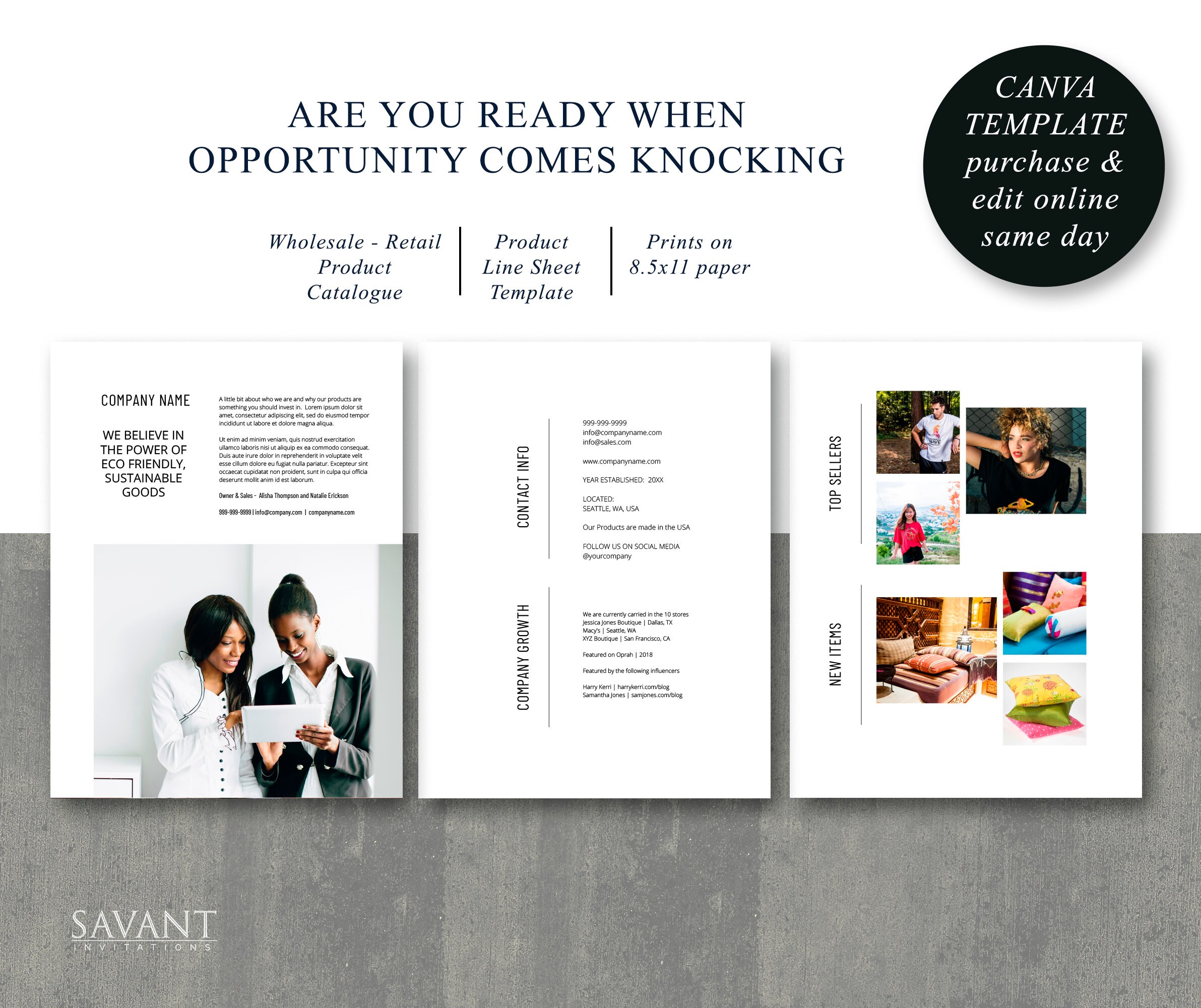 A4 Catalogue Template Canva Template Wholesale Retail | Etsy