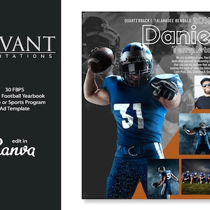 Full Page Football Yearbook or Sports Program Tribute Ad Plus 16x20 ...