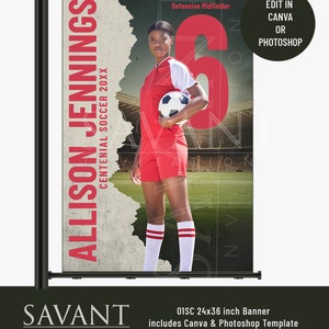 24x36 Sports Banner Template, Senior Night Banners, Edit in Canva or ...