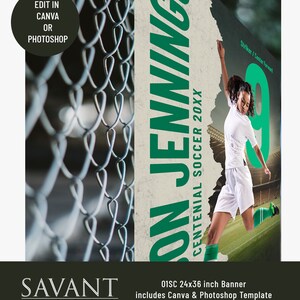 24x36 Sports Banner Template, Senior Night Banners, Edit in Canva or ...