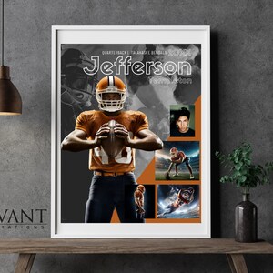 Full Page Football Yearbook or Sports Program Tribute Ad Plus 16x20 ...