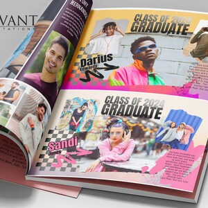 High School Yearbook Tribute Dedication Ad Template, Fun Grunge Punk ...