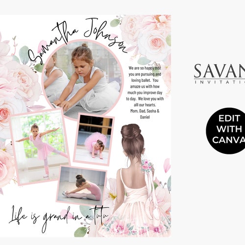 Full Page Dance Recital Program Ad Canva Template - Etsy