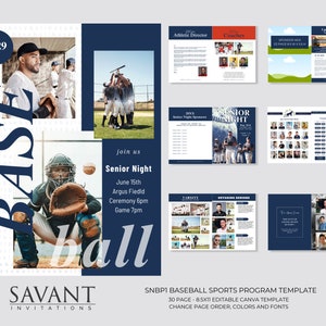Baseball Program Template - Senior Night Template - US Letter Magazine ...