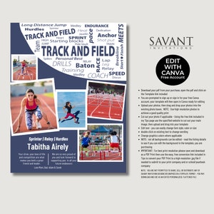 Full Page Track and Field Yearbook Ad Template, Sports Program Ad ...