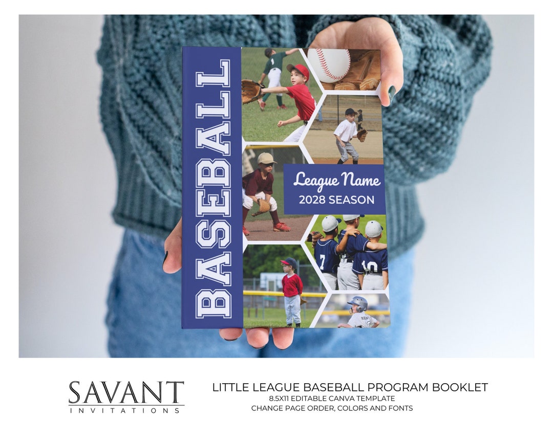 Little League Baseball Program Booklet Template, Edit With Canva, US Letter Size, Magazine Style ...