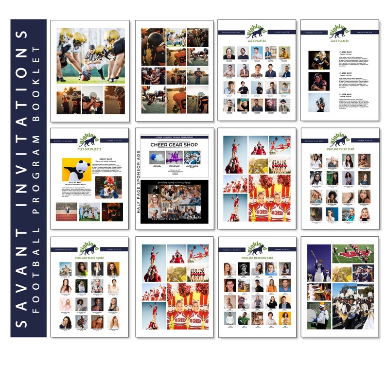 Football Program Template - Senior Night Template - US Letter Magazine ...