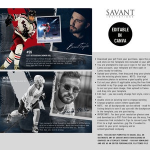 Hockey Yearbook Ad or Athletic Program Tribute Template, Half Page ...