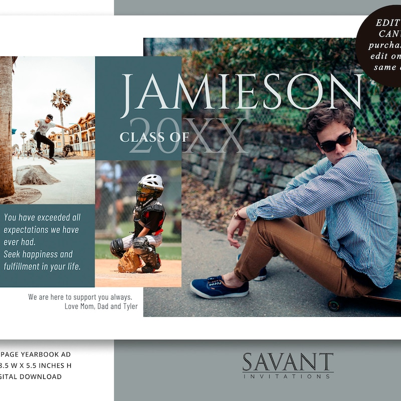 Yearbook Ad for 8th Grade - Etsy
