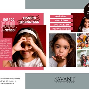 Creative Yearbook Ad Middle School, Half Page Yearbook Tribute Ad With ...