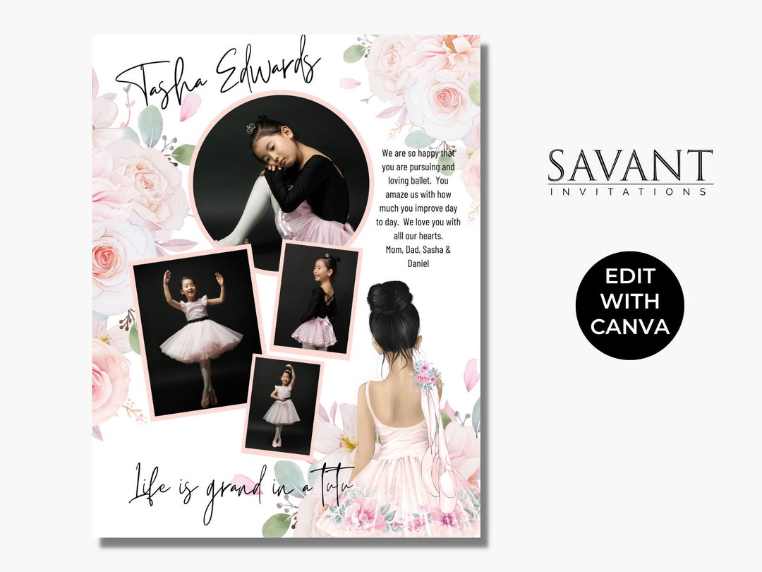 Full Page Dance Recital Program Ad Tribute Life is Grand in a Tutu ...