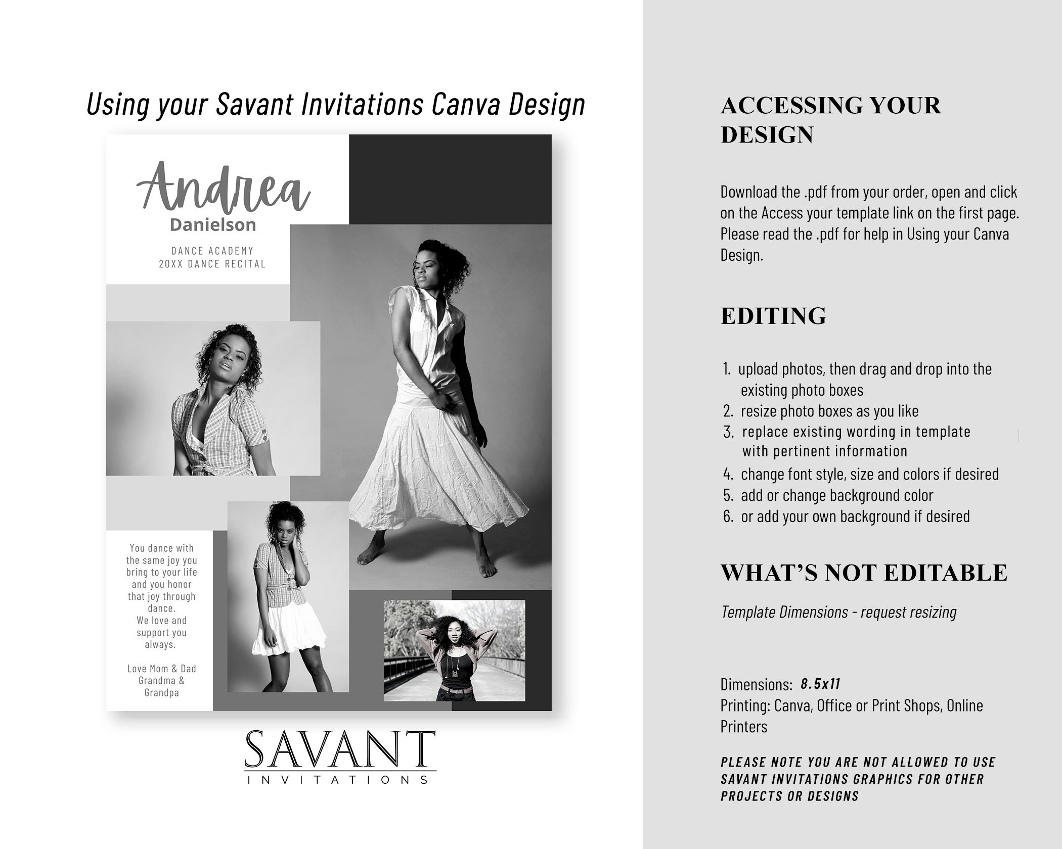 Dance Recital Ad Template