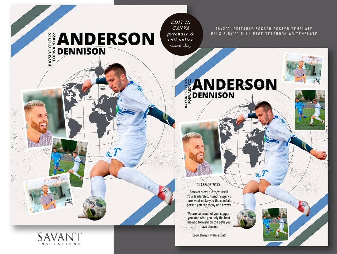Yearbook Ad Full Page Sports Photo Collage Plus Soccer Poster ...