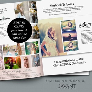 Yearbook Ad - HALF PAGE Graduation Yearbook Ad, School Yearbook Ad ...