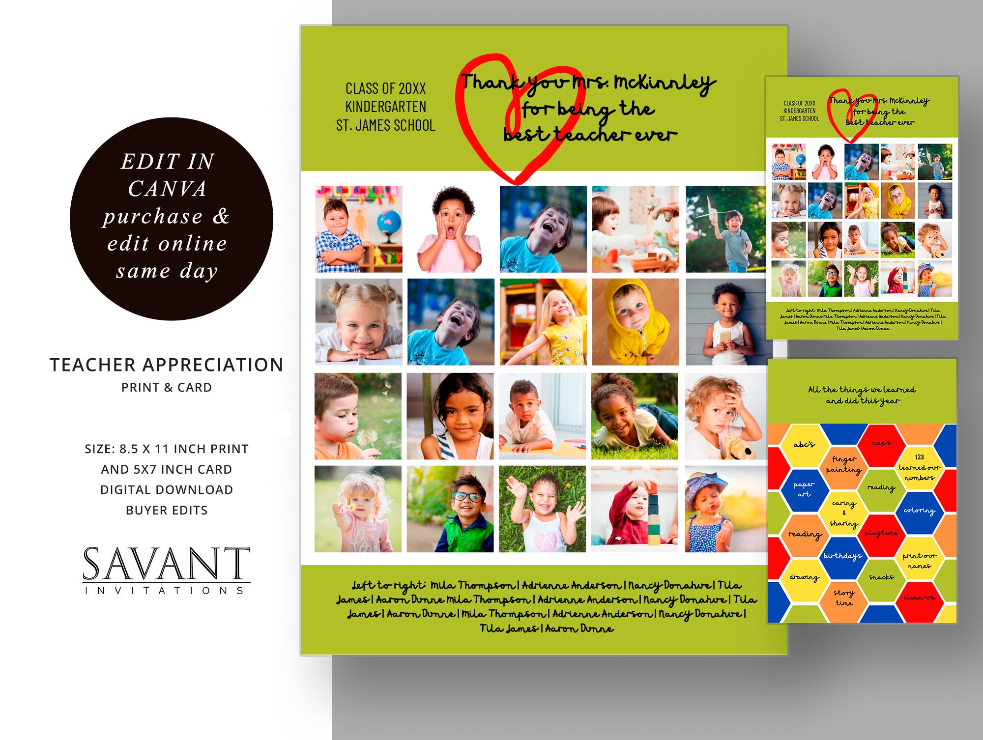 Teacher Appreciation Template, Student Thank You Photo Collage Print ...