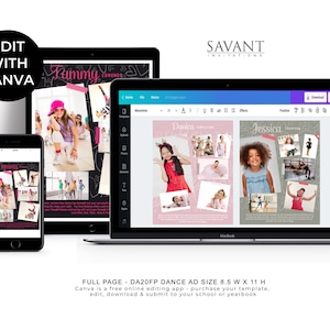 Full Page Dance Recital Program Ad, Canva Template, Personalize Your 8. ...
