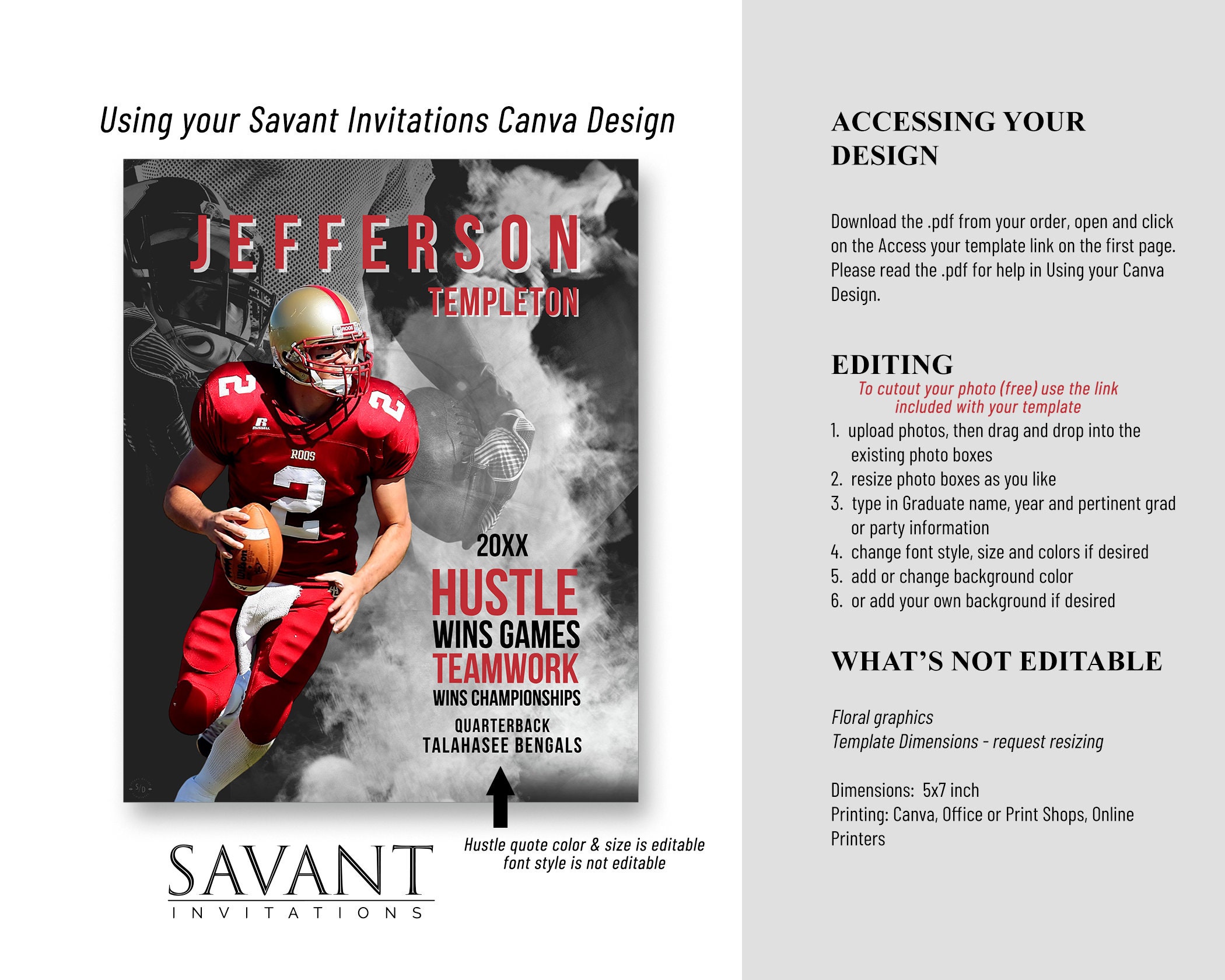 Sports Poster Template Editable Football Template, Sports Photo Collage ...