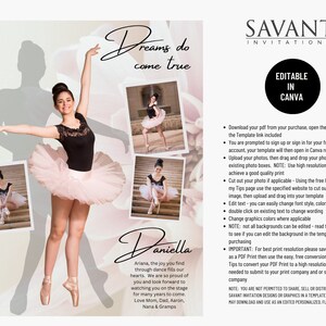 NEW! Ballerina Dance Ad Full Page, Ballet Dance Recital Program Ad ...