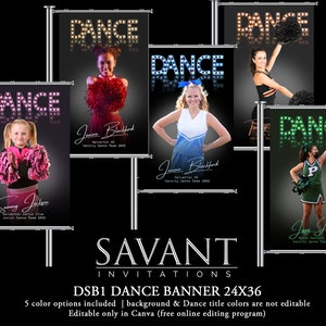 Senior Night Dance Banner – Cheer Squad Tribute, 24x36 (editable Canva ...