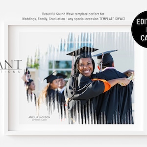 Sound Wave Photo Collage Template Designed as a Fun Way to Preserve ...