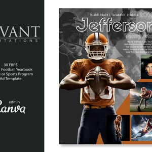 Full Page Football Yearbook or Sports Program Tribute Ad Plus 16x20 ...