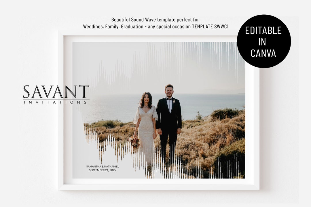 Sound Wave Photo Collage Template Designed as a Fun Way to Preserve ...