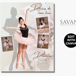 NEW! Ballerina Dance Ad Full Page, Ballet Dance Recital Program Ad ...